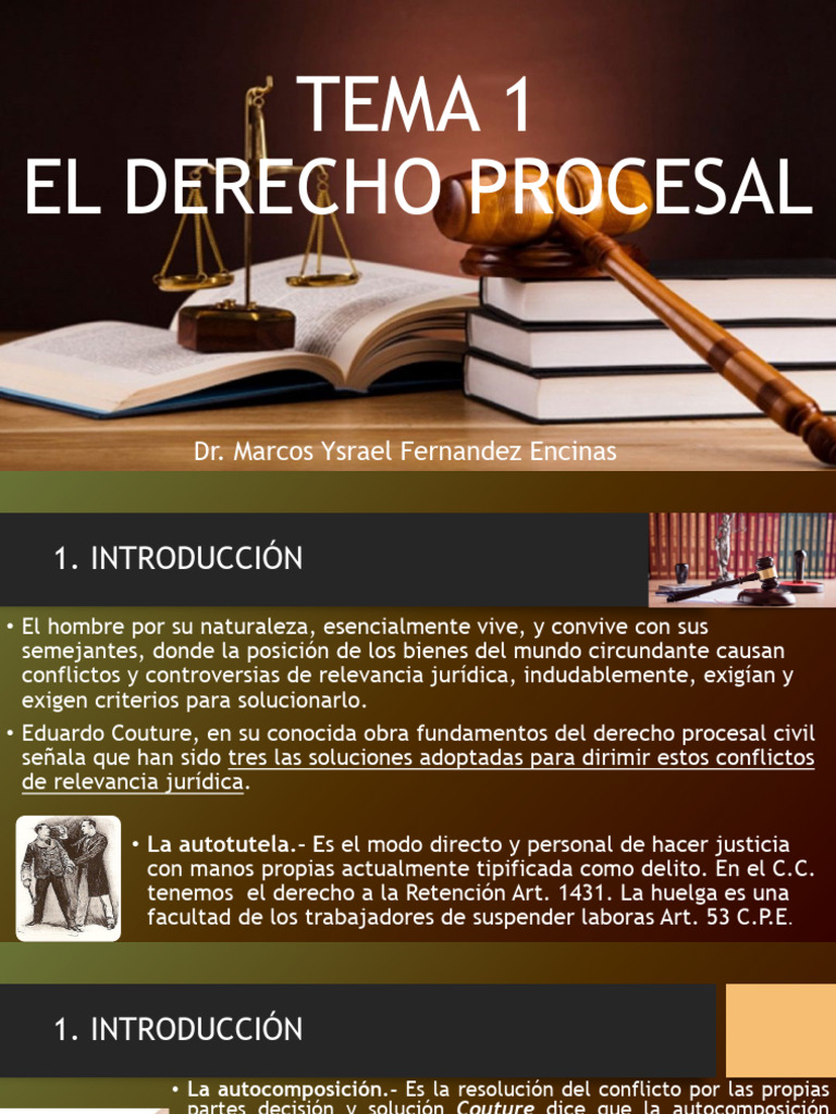 Clase 1 El Derecho Procesal | PDF