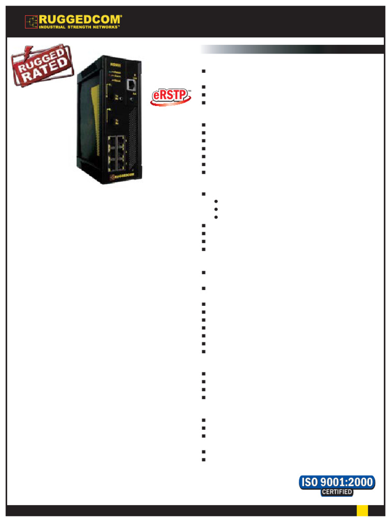A10 SWITCH COMUNICACIONES RuggedCom | PDF