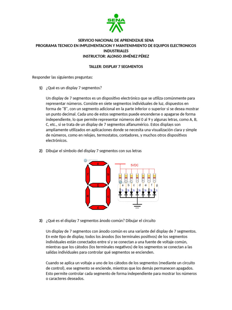 Taller LCD 7 Segmentos | PDF