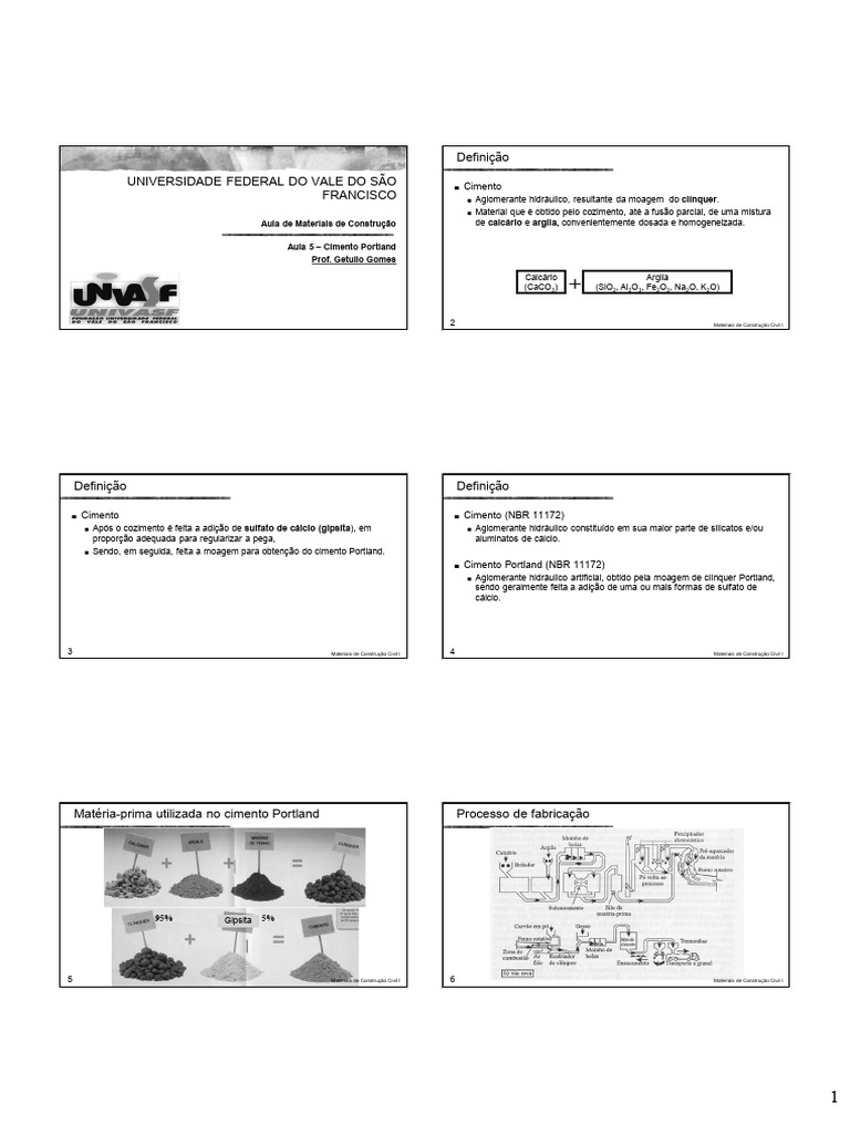 Aula 05 - Cimento | PDF