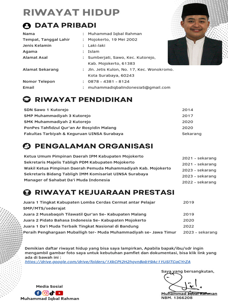 CV Muh Iqbal Rahman - PDM Fix - 20240818 - 100403 - 0000 | PDF