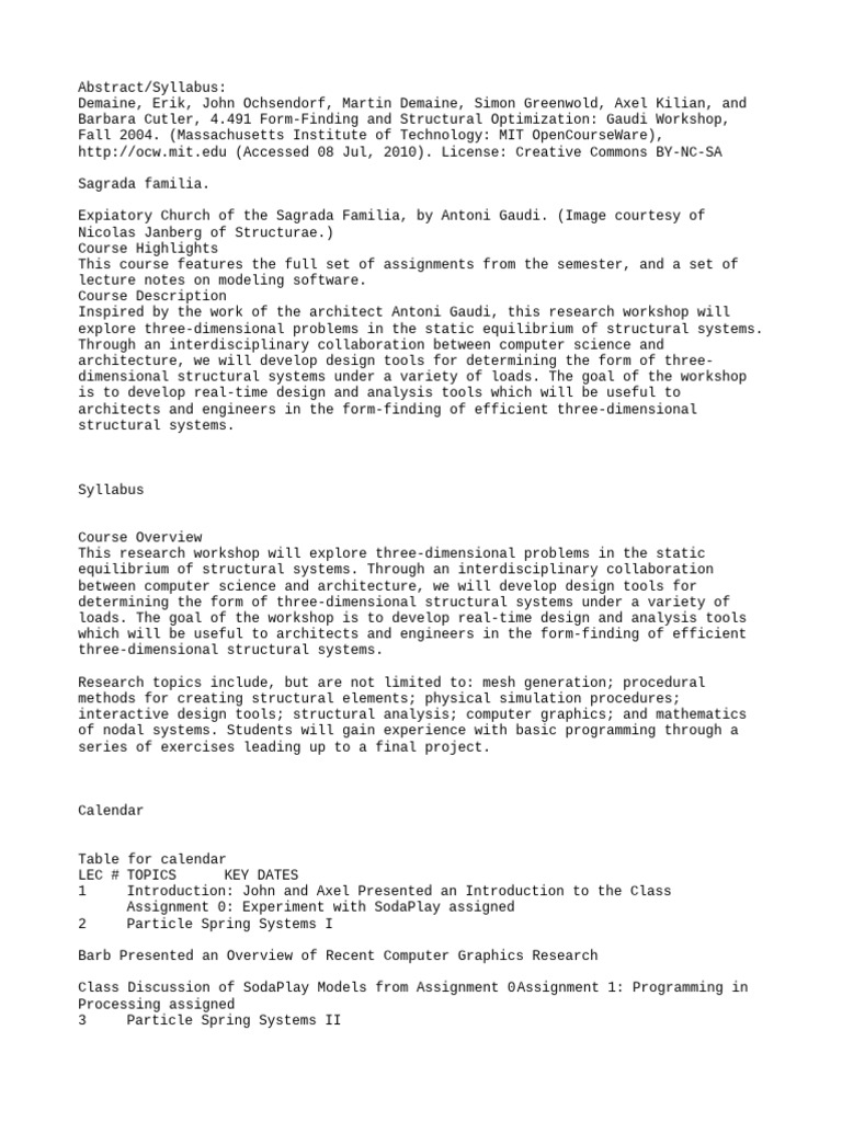 Form Finding And Structural Optimization Abstract Pdf
