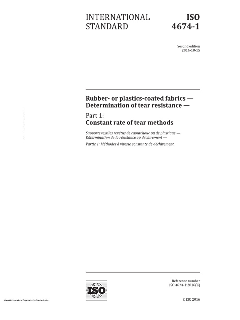Iso 4674-1 - 2016 | PDF