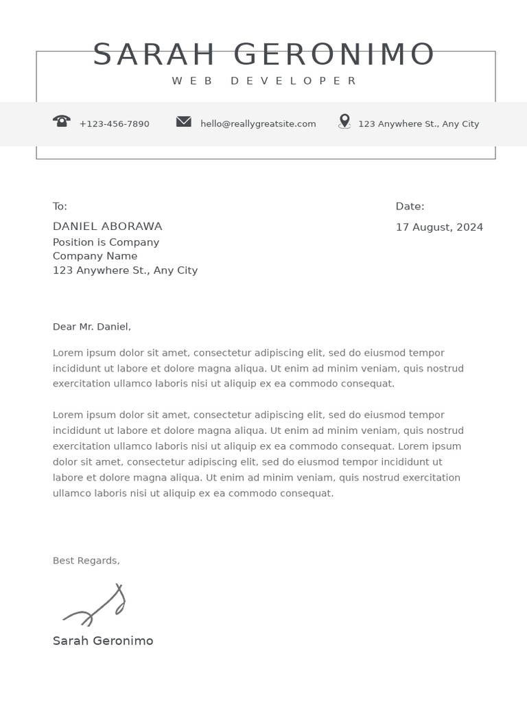 Sample Cover Letter 2 | PDF