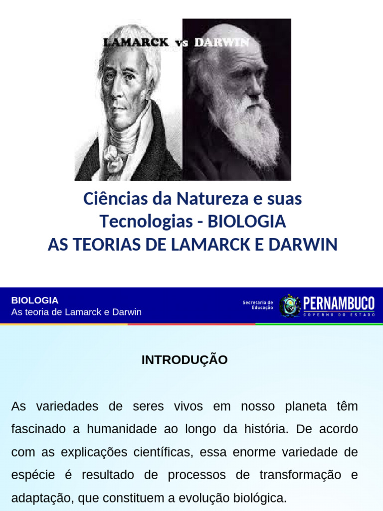 As Teorias de Lamarck e Darwin | PDF