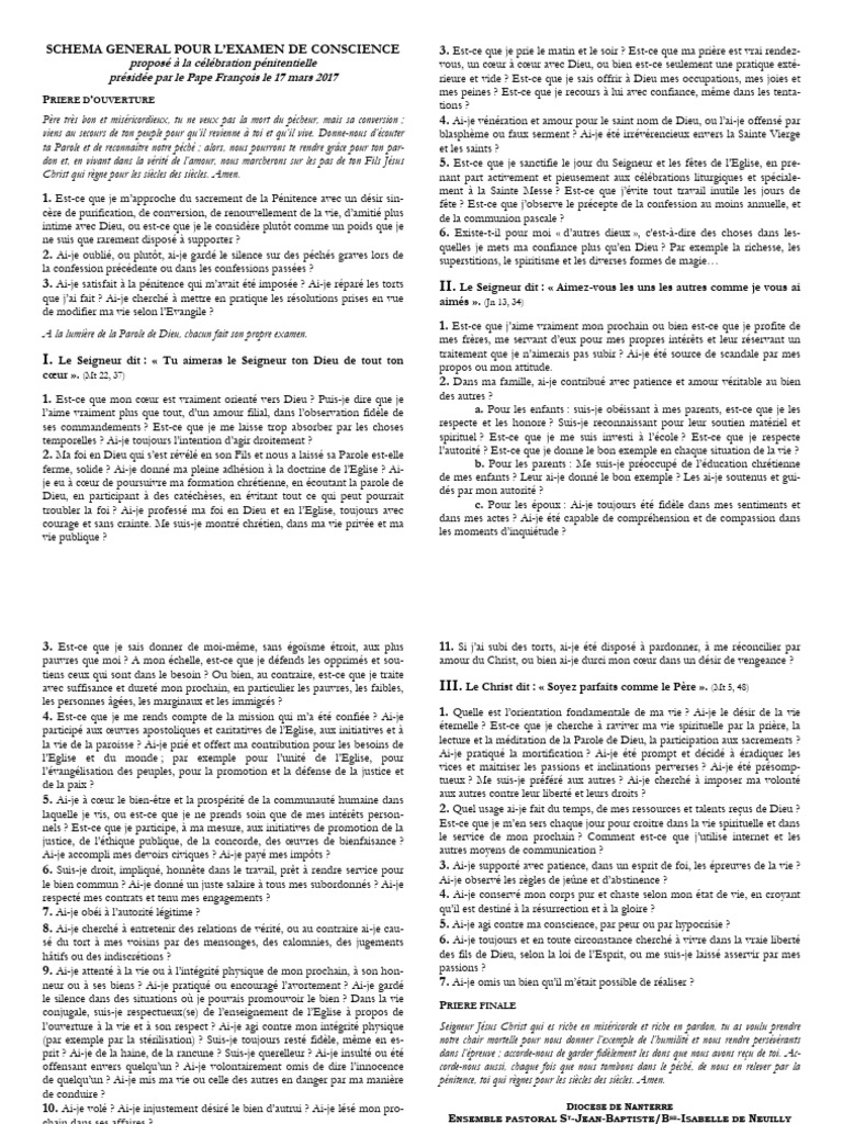 Examen de Conscience 2017 Pape François | PDF
