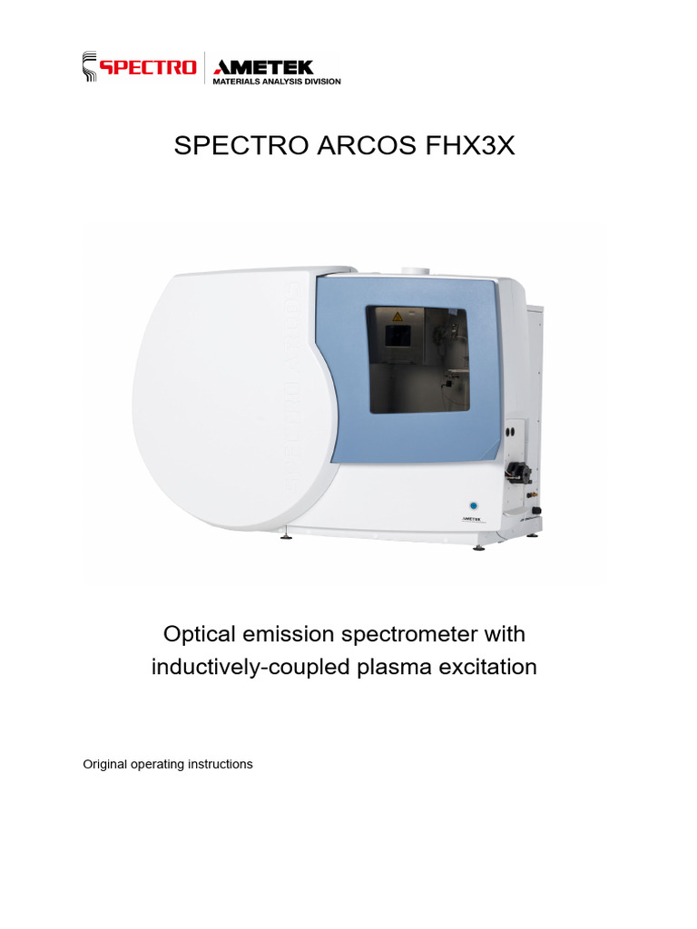 Spectro Arcos Service Manual | PDF