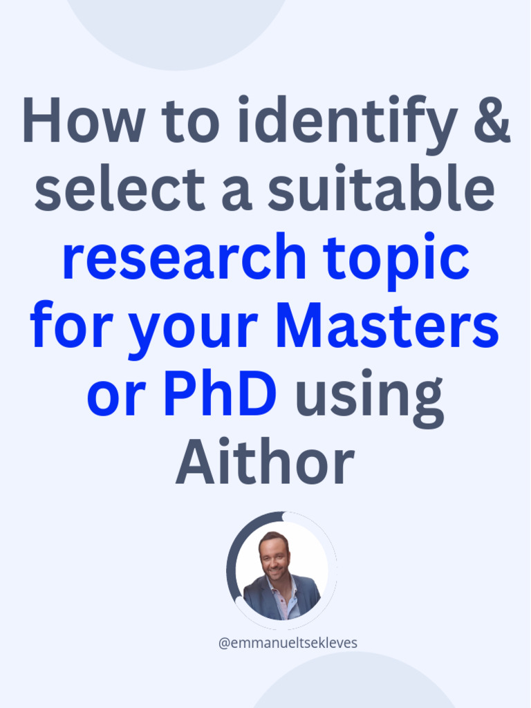 How To Identify Research Topic | PDF