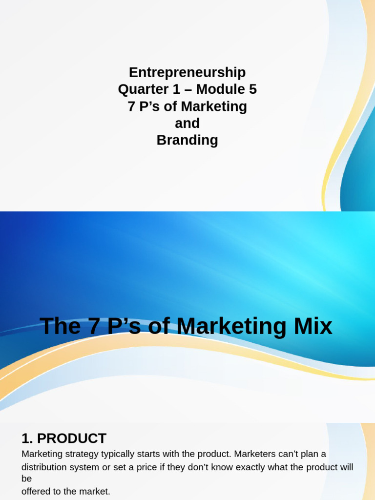 7Ps of Marketing and Branding - Module 05 | PDF