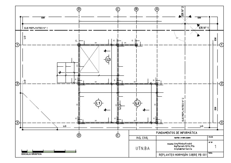 Estructura Sobre PB Replanteo 1 50-Model | PDF