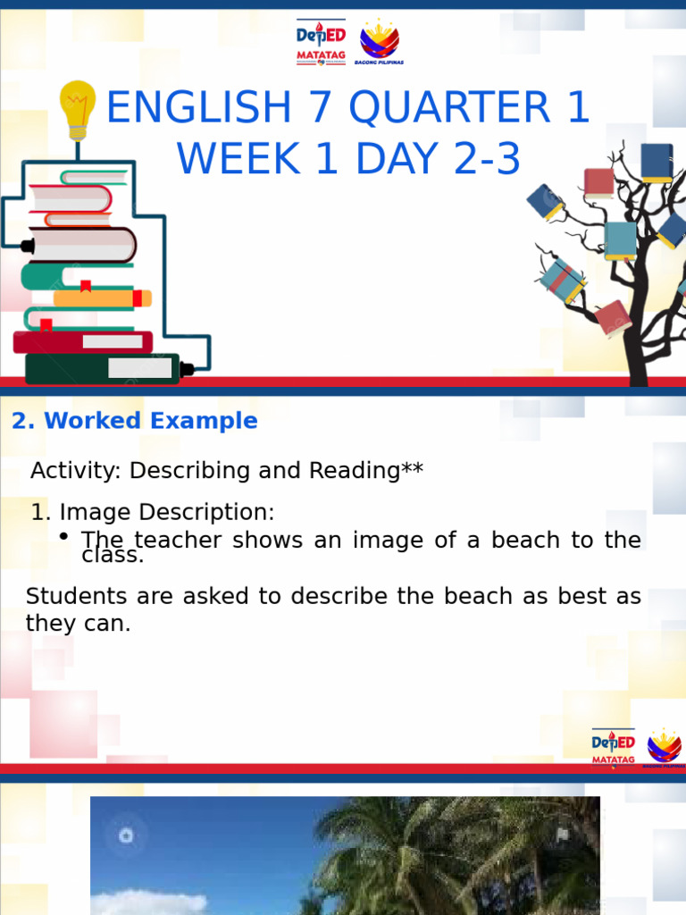 English 7 Matatag PPT Week 1 Day 2-3 | PDF