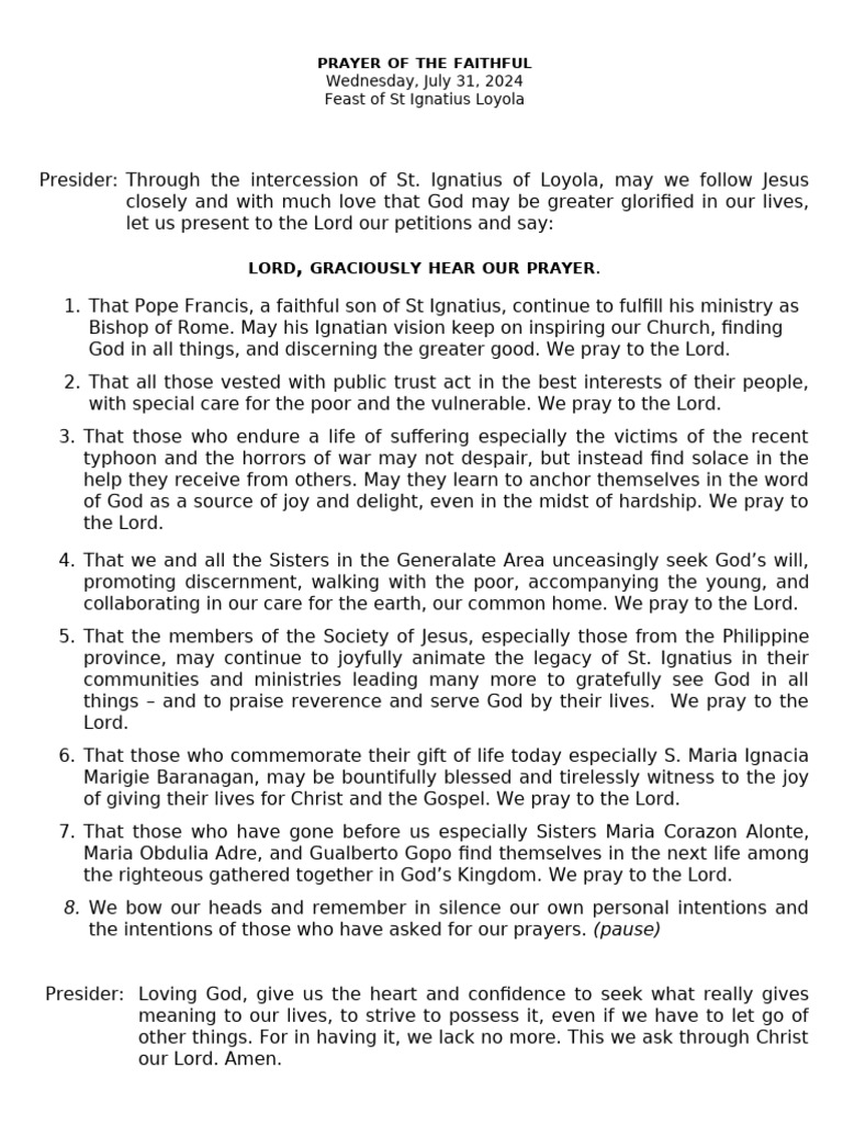 2024 July 31 - St_ Ignatius - FINAL. and more | PDF