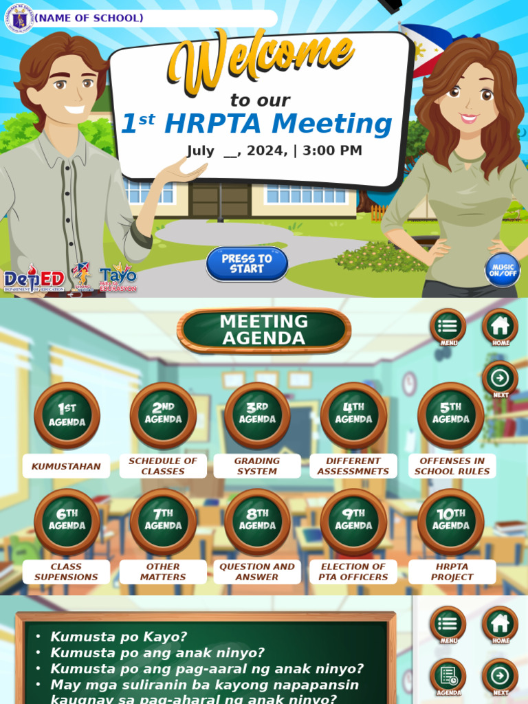 Hrpta Meeting Interactive PPT Template-2 | PDF