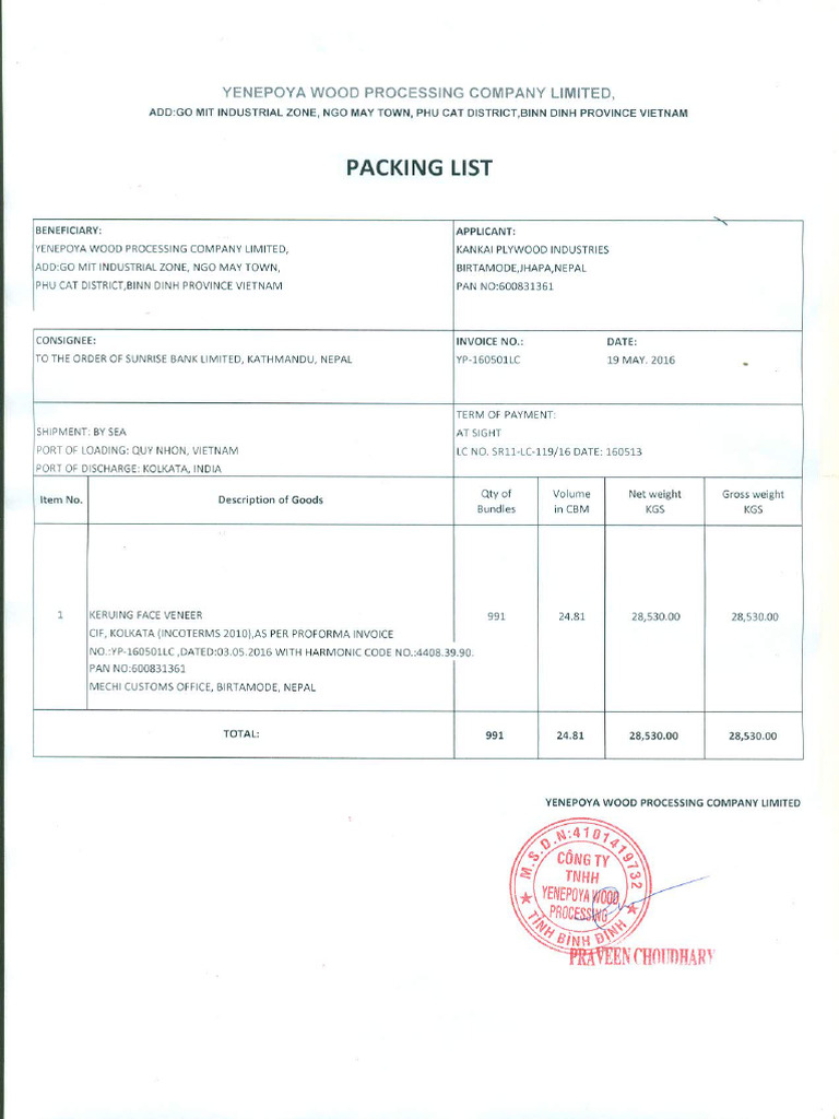 5 Packing List | PDF