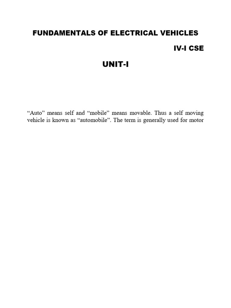 Fev Unit - 1 | PDF