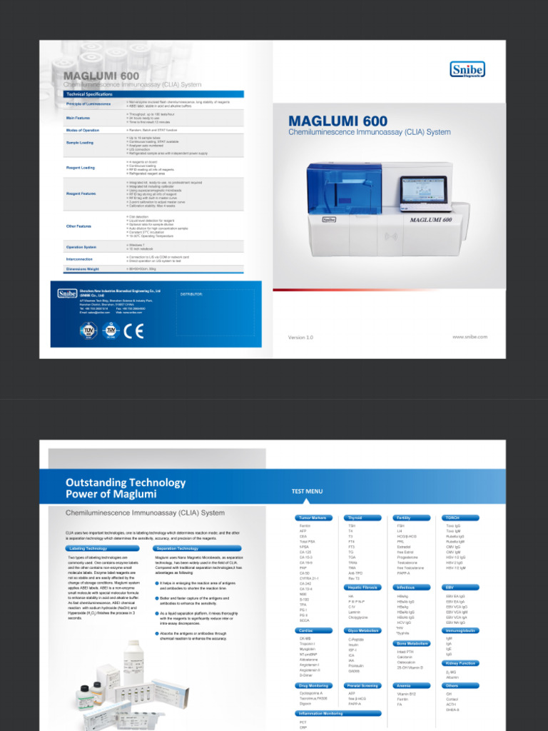 Snibe Maglumi 600 | PDF