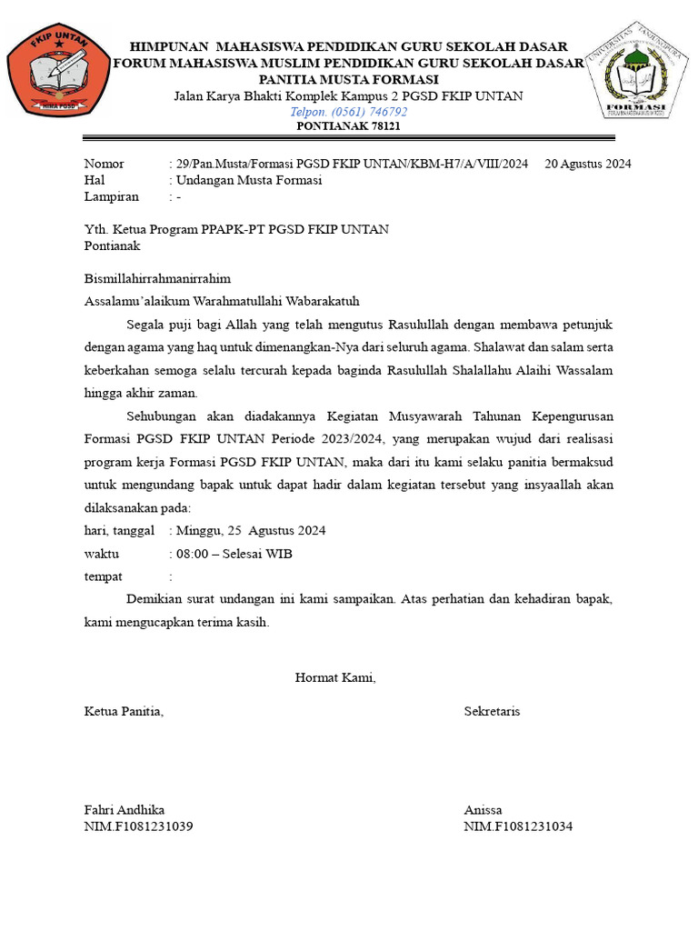 Undangan Pleno 2024 | PDF