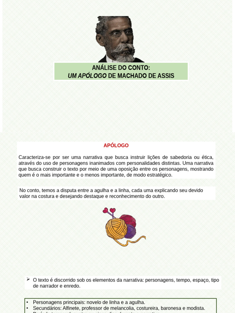 Slide Apólogo Conto - 3º em Intine | PDF