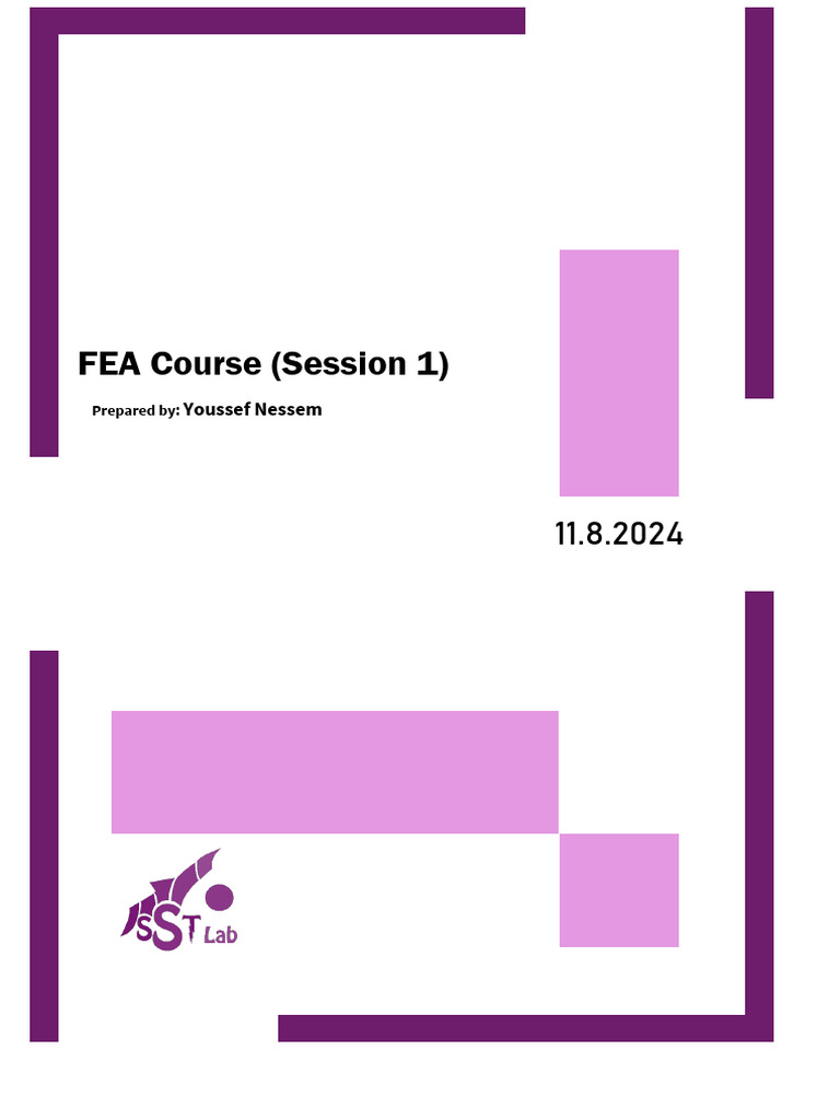 FEA Course (Session 1) : Youssef Nessem | PDF
