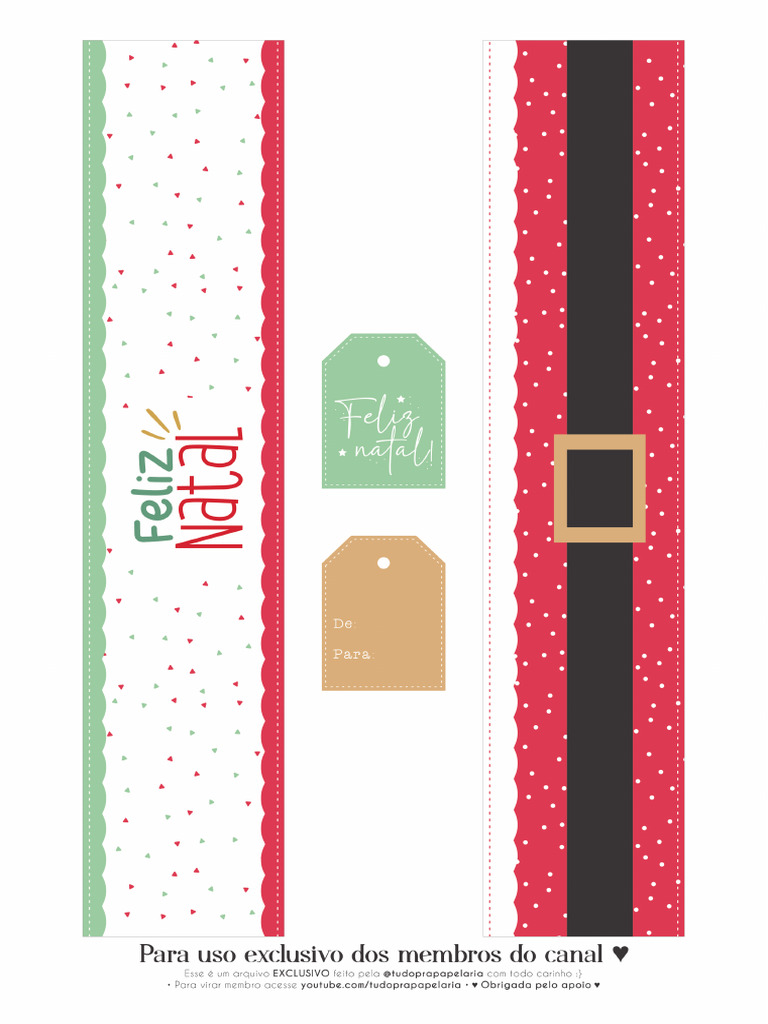 Cinta Para Mini Panetone Natal Membros Tudoprapapelaria Pdf