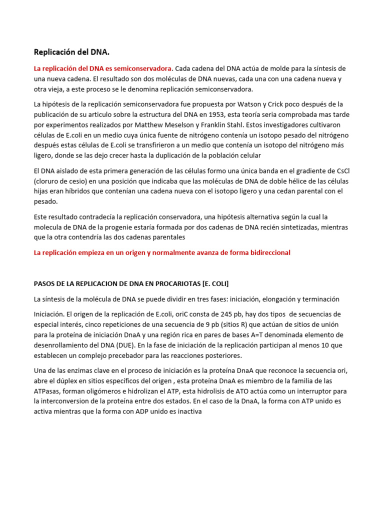 Replicación Del DNA | PDF