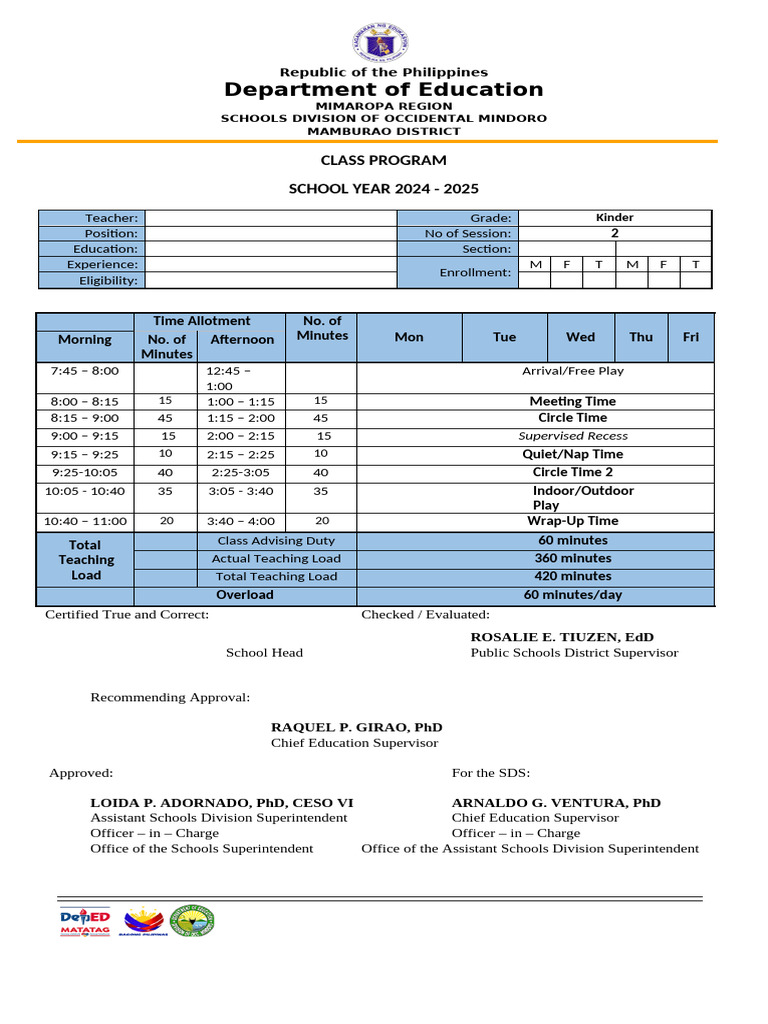 CLASSROOM PROGRAM Edited | PDF