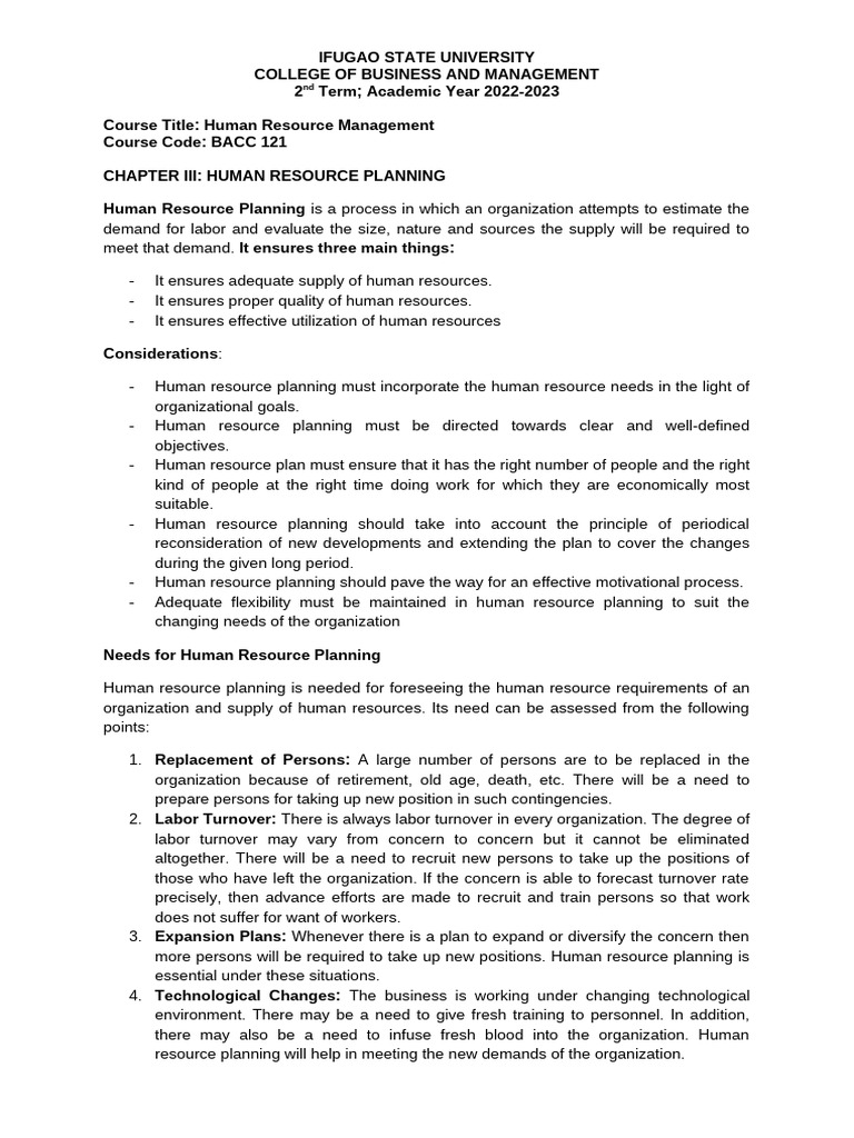 HRM Chapter 3 4 | PDF