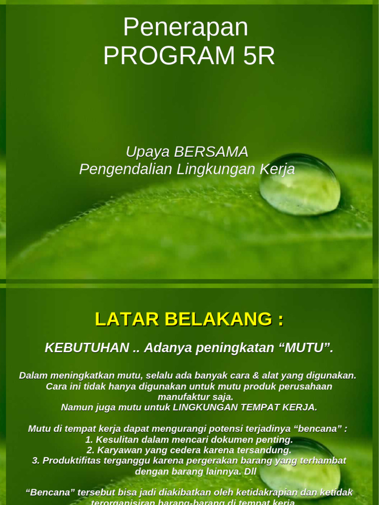 Materi Training 5R | PDF