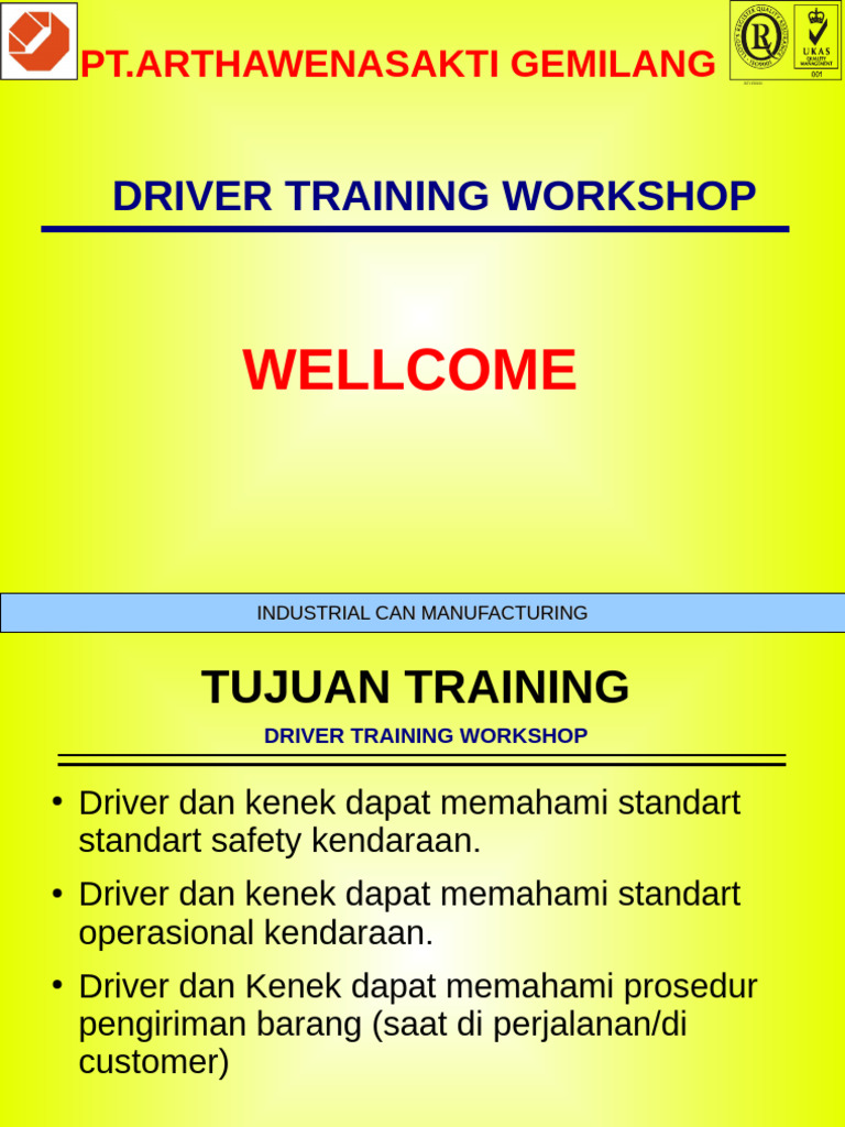 MATERI TRAINING DRIVER | PDF