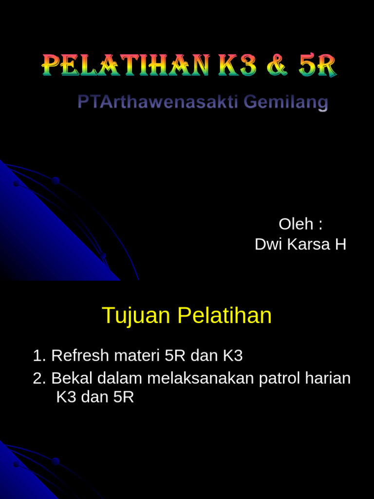 Pelatihan k3 Dan 5r | PDF