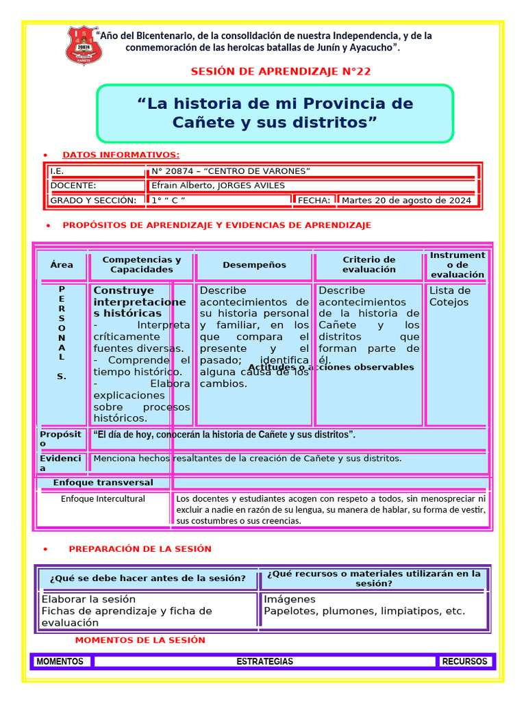 20-08-2024- SESIÓN PERSONAL SOCIAL | PDF 20-08-2024- SESIÓN PERSONAL SOCIAL | PDF