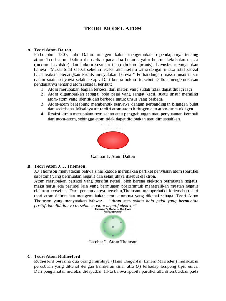 Atrikel Tentang Model Atom | PDF