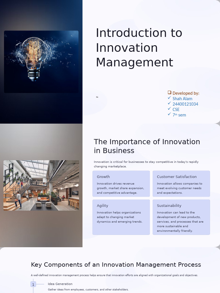Introduction To Innovation Management | PDF