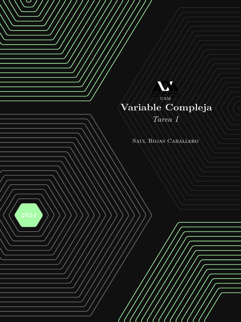 Tarea 1 Variable Compleja | PDF | Ecuaciones | Raíz cuadrada