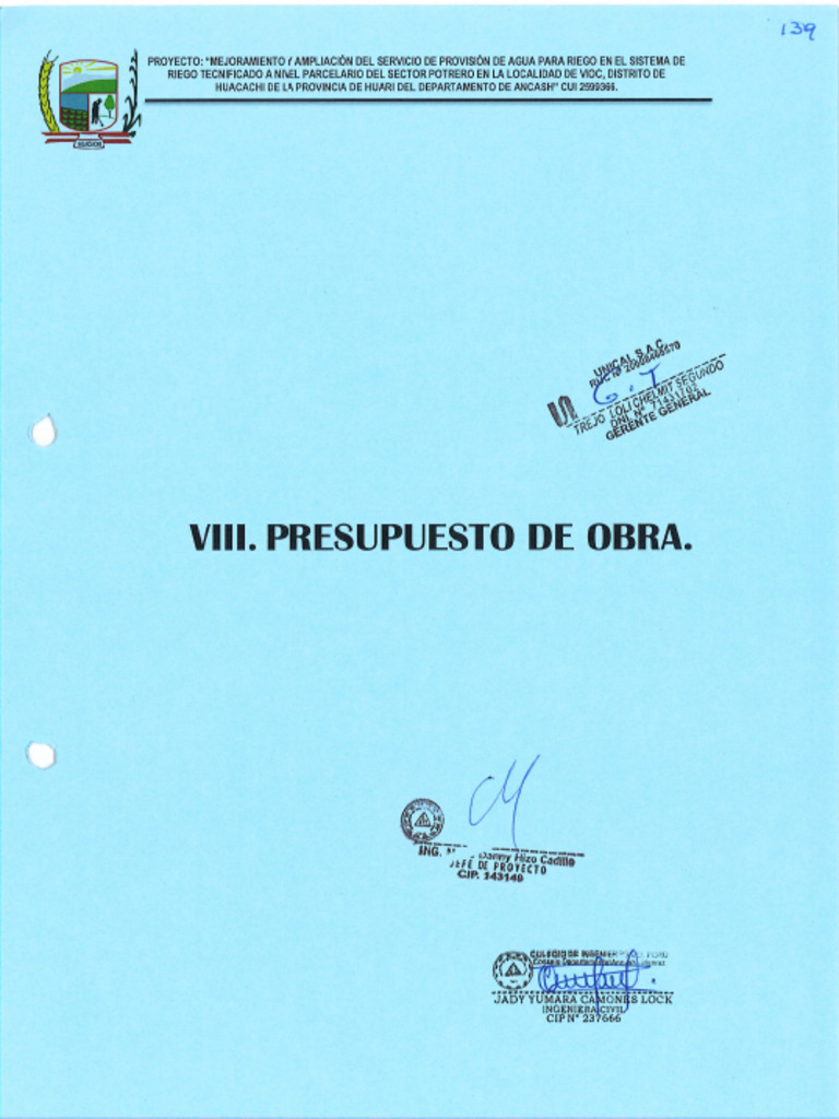 Presupuesto+de+obra+vioc 20240814 164020 003 | PDF