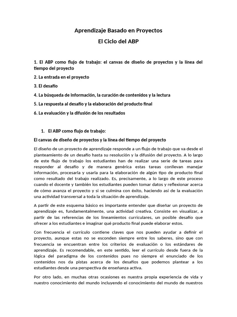 El Ciclo Del Abp | PDF