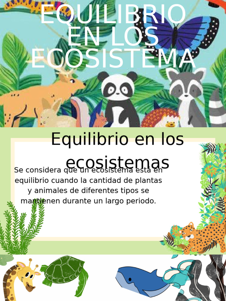 Equilibrio en Los Ecosistemas | PDF