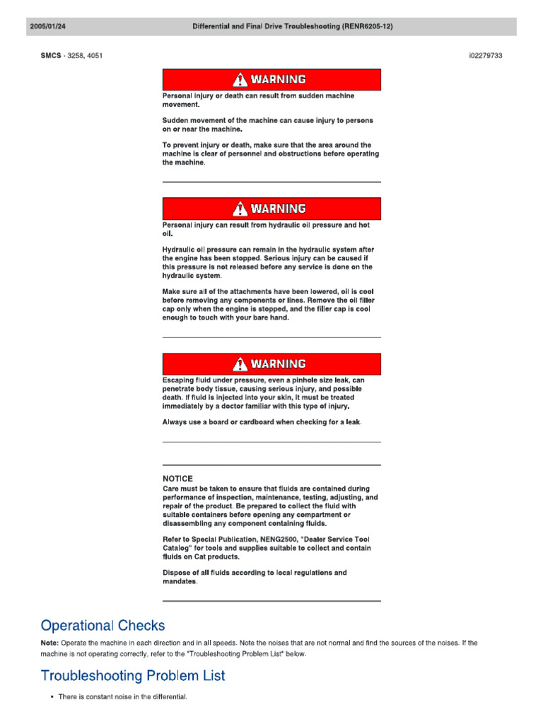 Differential and Final Drive Troubleshooting | PDF