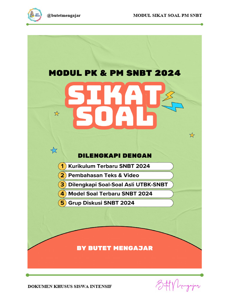Sikat 146 Soal PM SNBT @butetmengajar | PDF