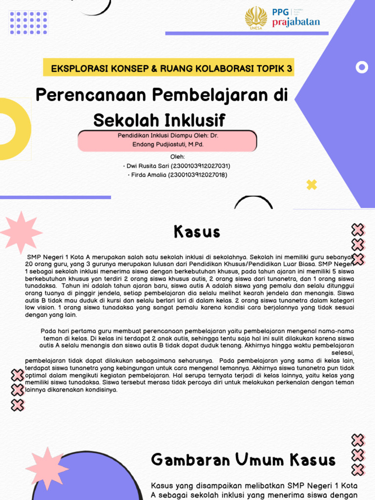 Topik 3 - FIRDA AMALIA-2300103912027018 - Eksplorasi Konsep - Inklusi PDF | PDF