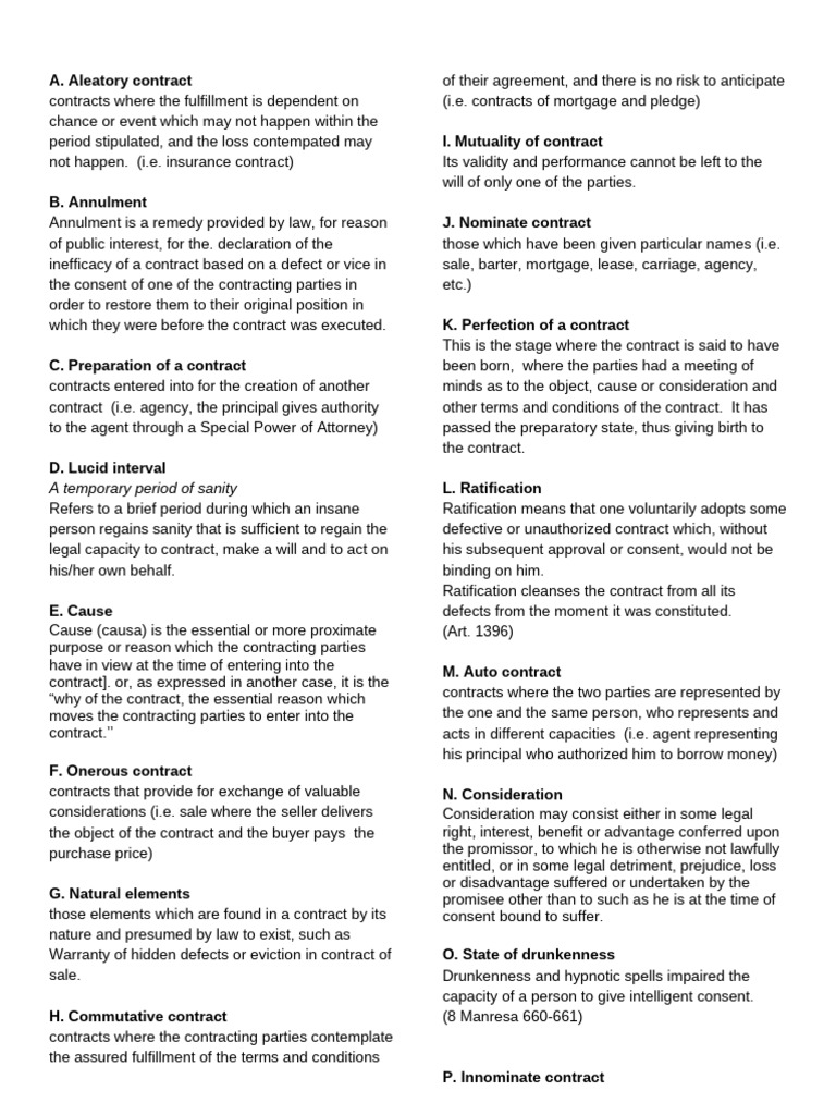 Understanding Defective Contracts in Law | PDF | Law Of Obligations ...