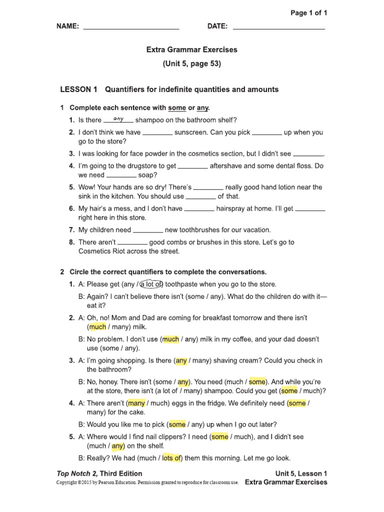 Grammar Assignment B | PDF