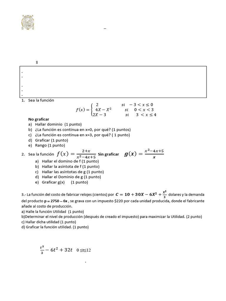 308M Fila A Matematica I 25 Alumnos | PDF