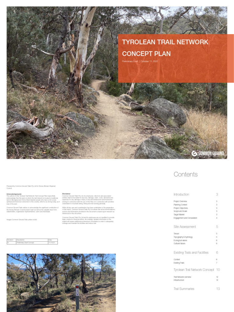 Tyrolean Trail Network Concept Plan | PDF