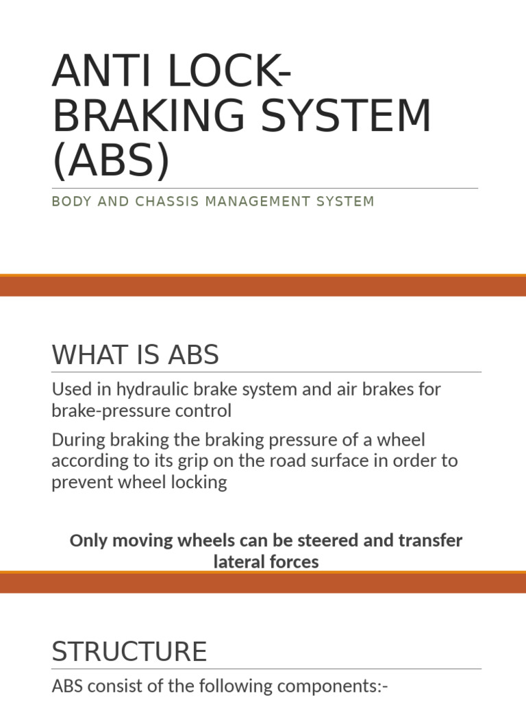 2- Anti Lock-braking System (Abs) | PDF