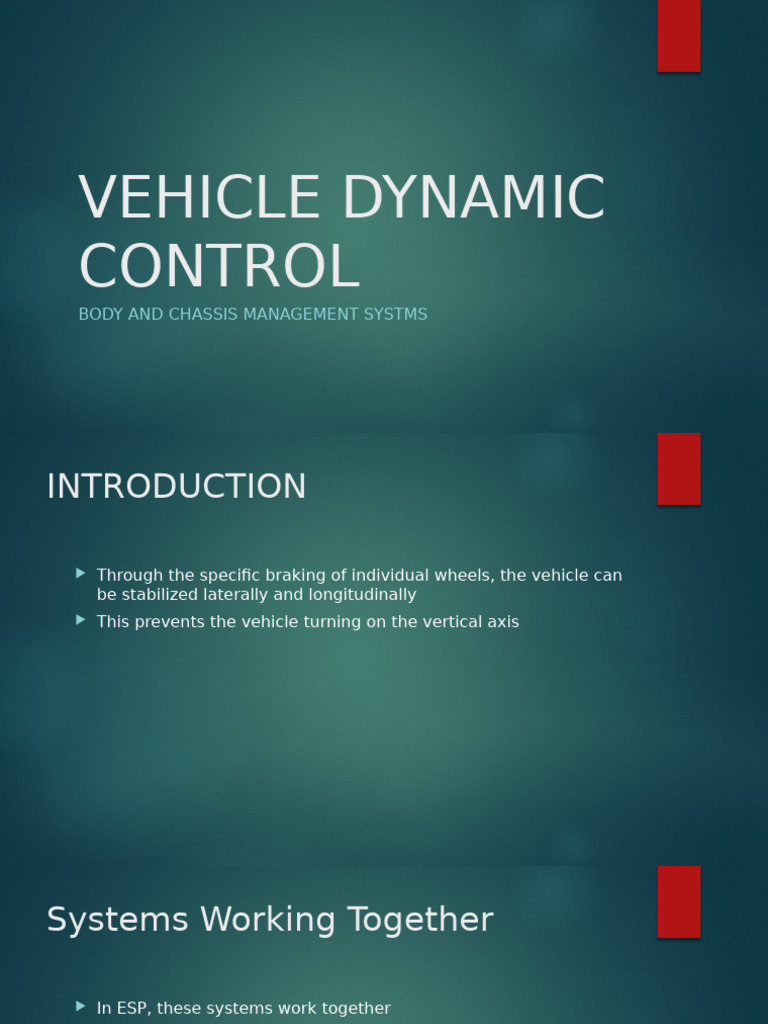 4 - Vehicle Dynamic Control | PDF