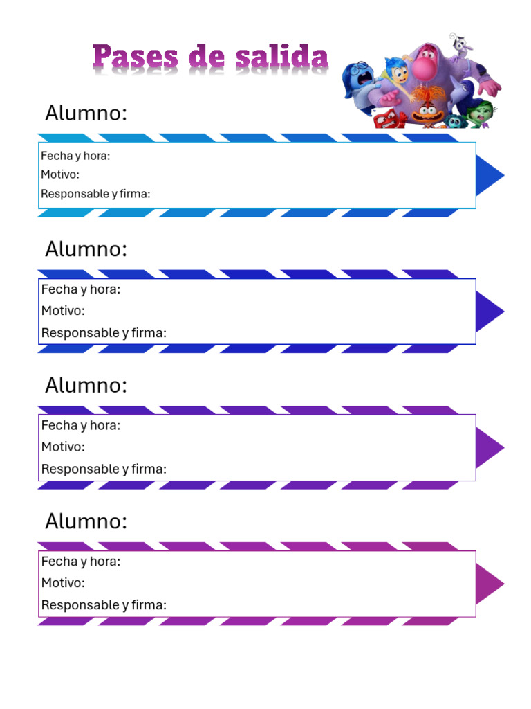 Formato registro pase de salida | PDF