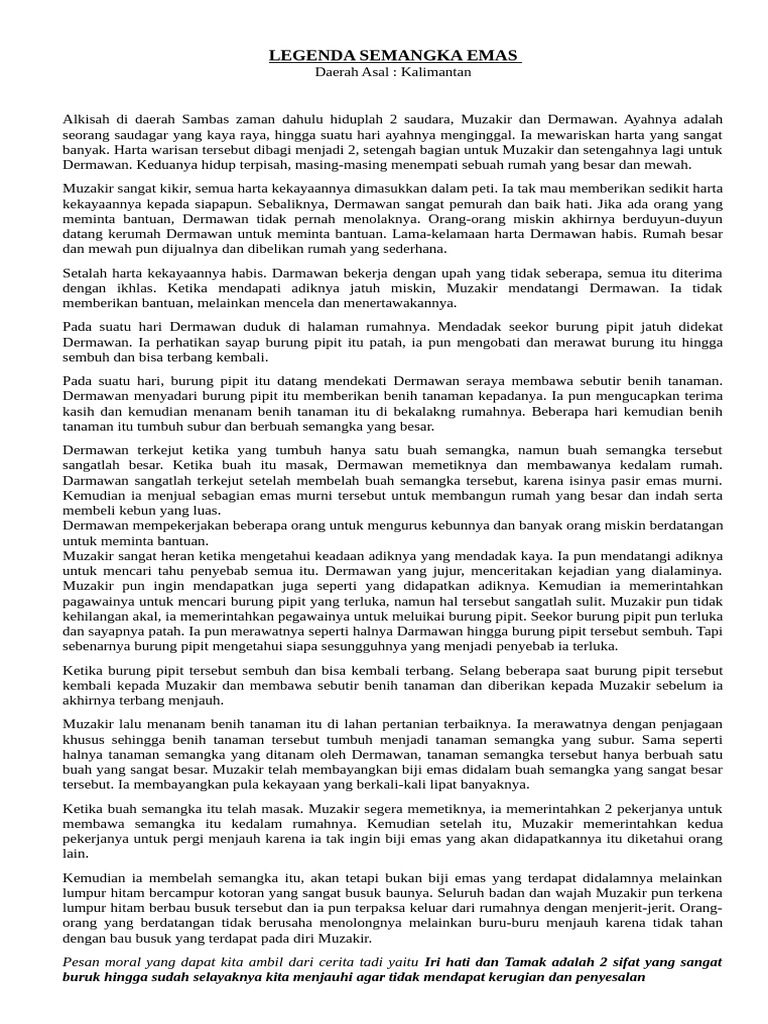 Legenda Semangka Emas | PDF