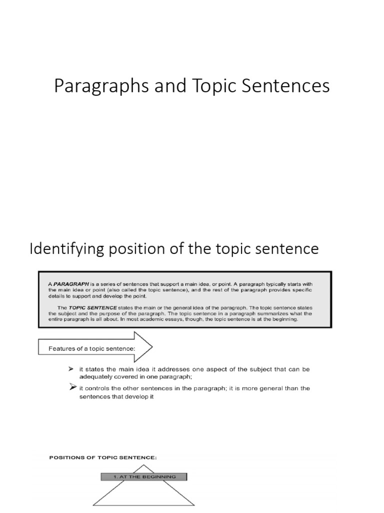 Understanding Topic Sentences | PDF | Language Arts & Discipline