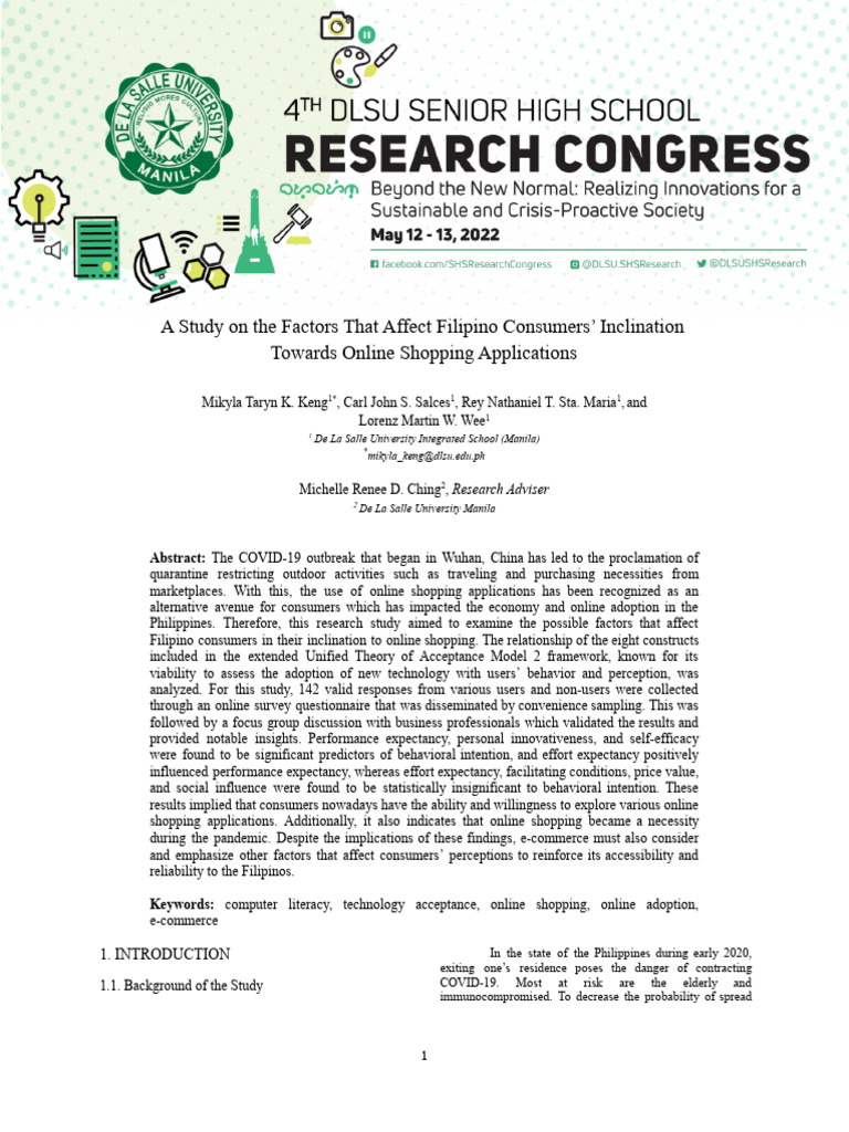 A Study On The Factors That Affect Filipino Consumers Inclinatio | PDF